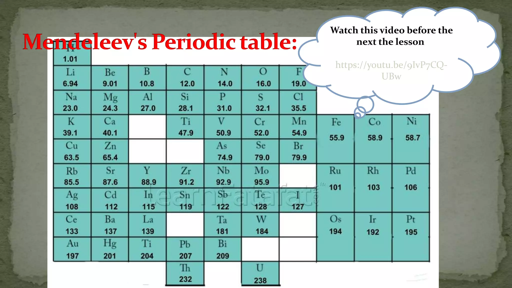 Attempts of elements classification mendeleev | PPT