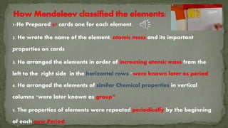 Attempts of elements classification mendeleev | PPT
