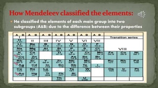 Attempts of elements classification mendeleev | PPT