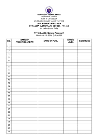 ATTENDANCE for school meetings/conference.docx