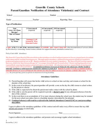Attendance contract | PDF