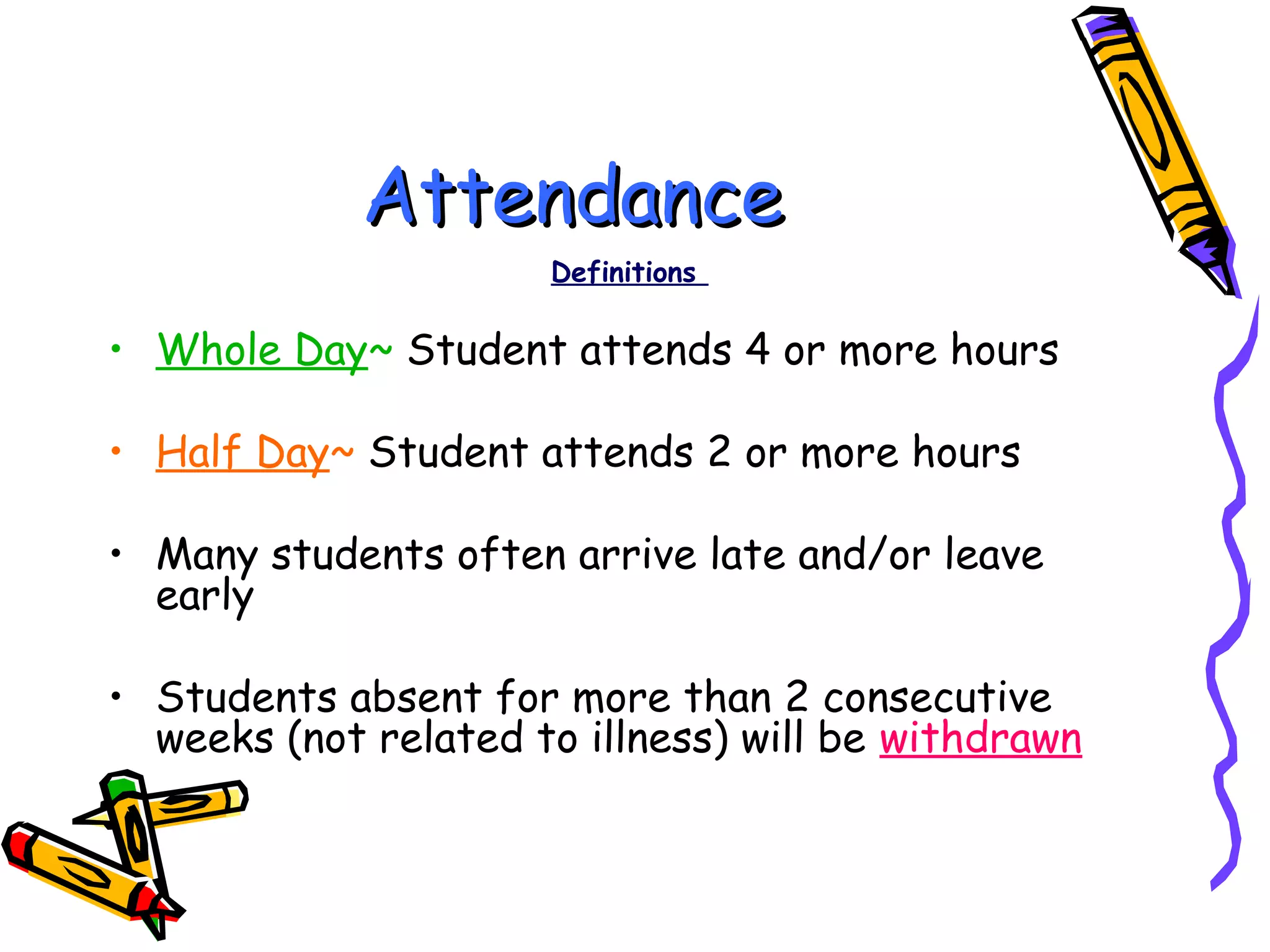 Attendance information.ppt ii | PPT