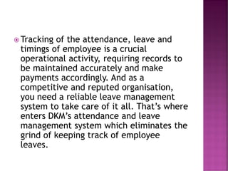 Attendance & leave management system | PPT