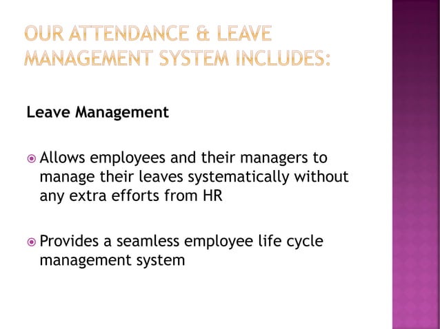 Attendance & leave management system | PPT