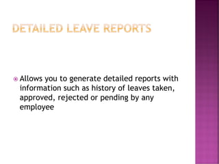 Attendance & leave management system | PPT