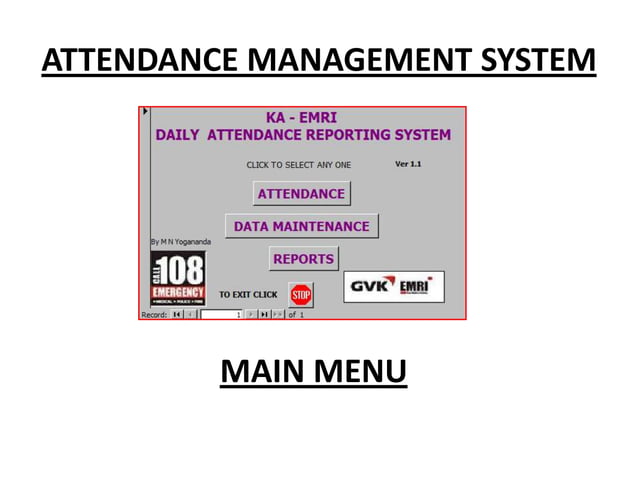 Attendance management system | PPTX