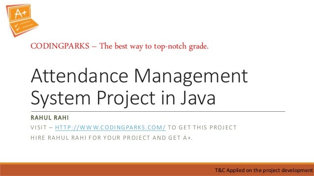Attendance management system project in java