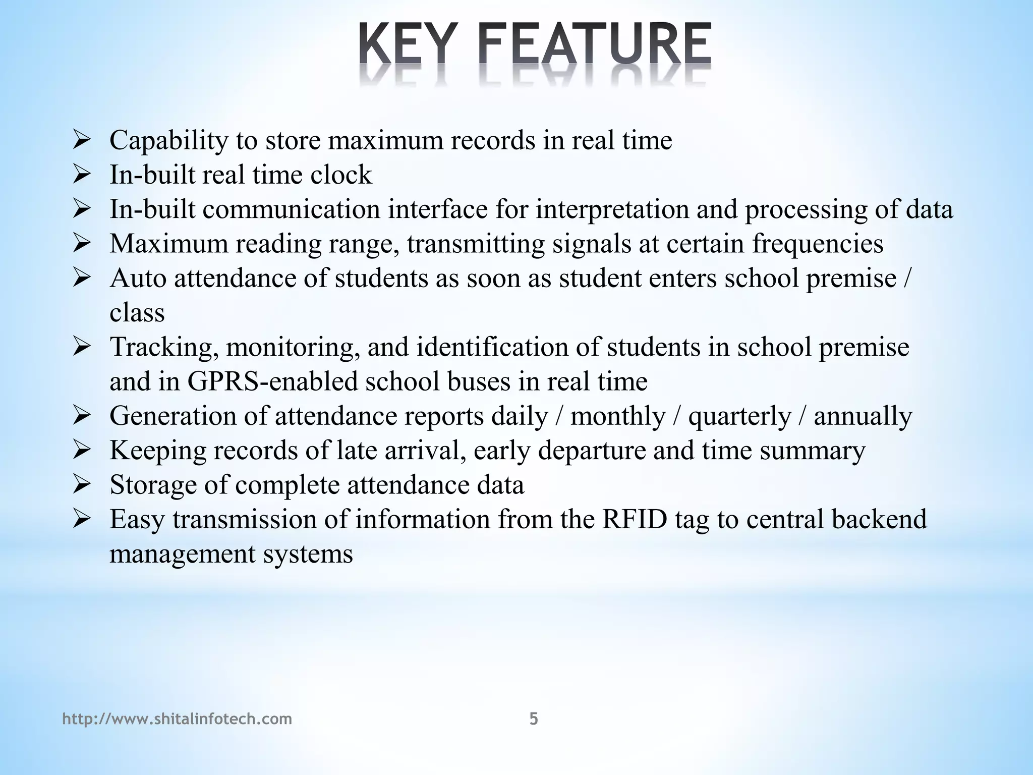 Attendance management system using rfid or biomatric | PPTX