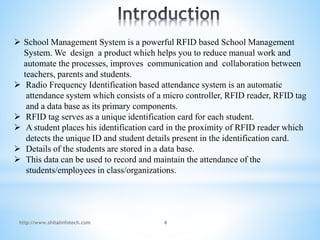 Attendance management system using rfid or biomatric | PPTX