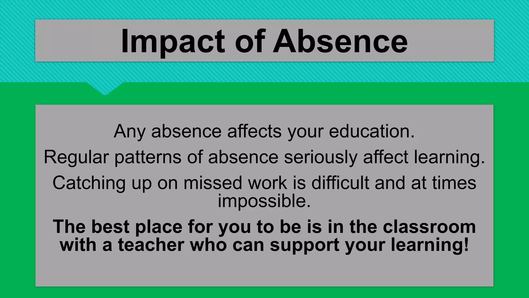 Why attendance matters presentation for students | PPTX