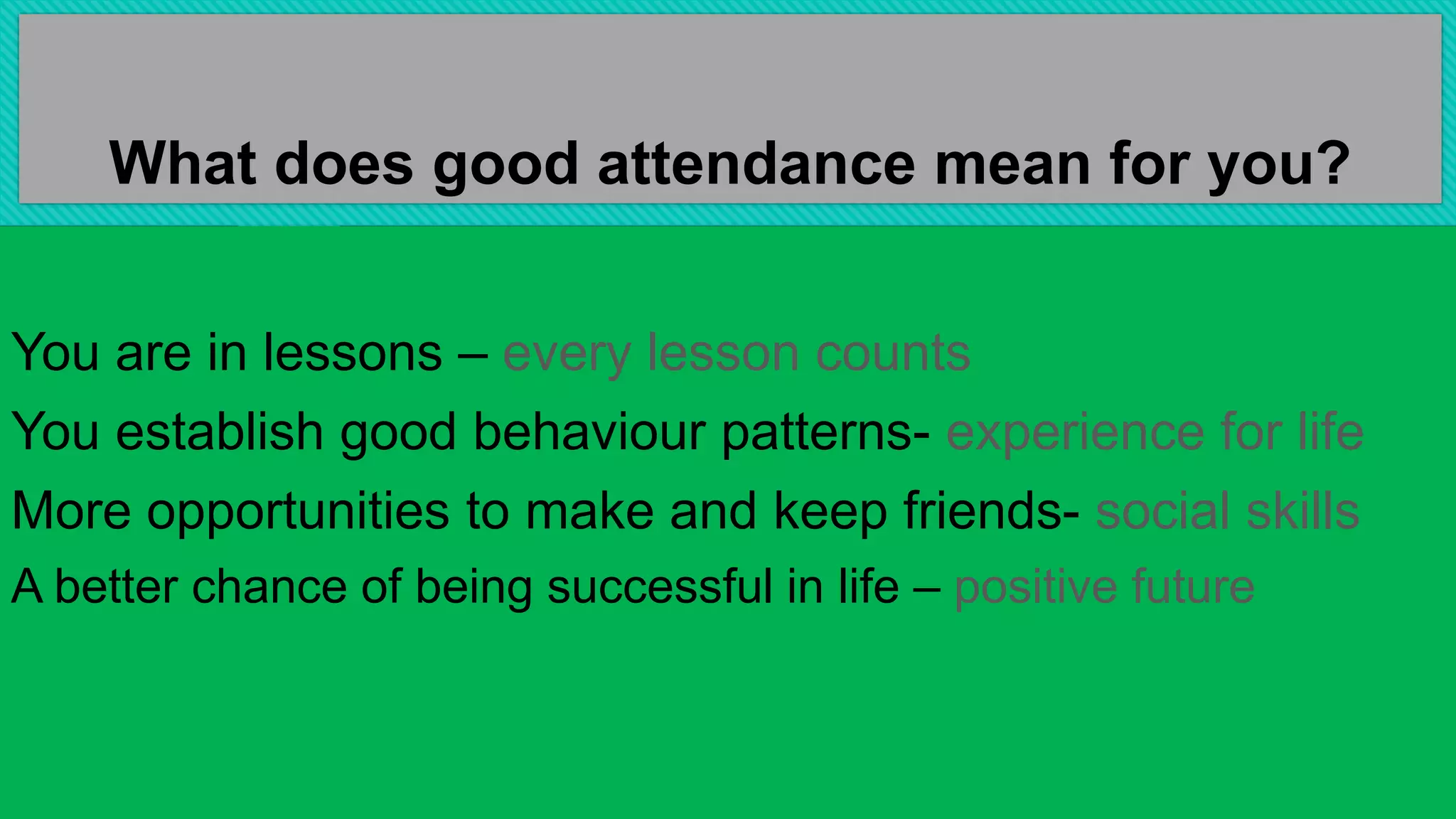Why attendance matters presentation for students | PPTX