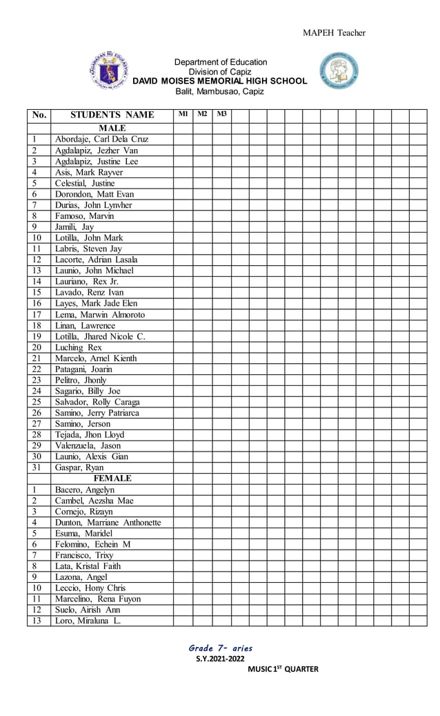 attendance modules.docx