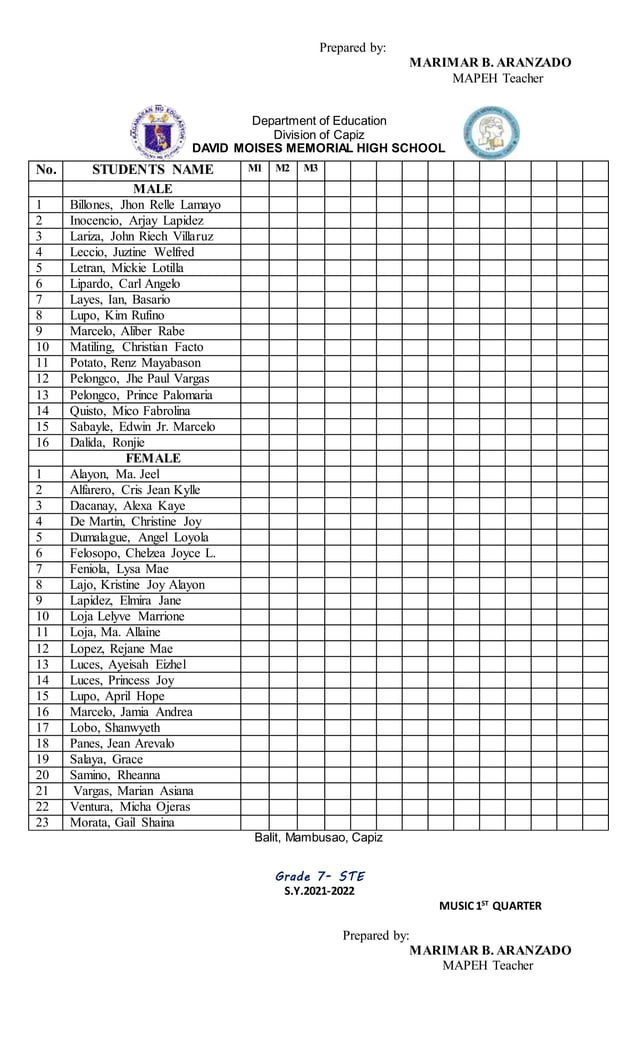 attendance modules.docx