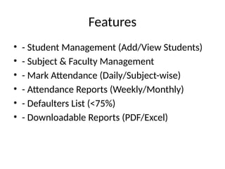Student_Attendance_Portal_project hackathon | PPTX
