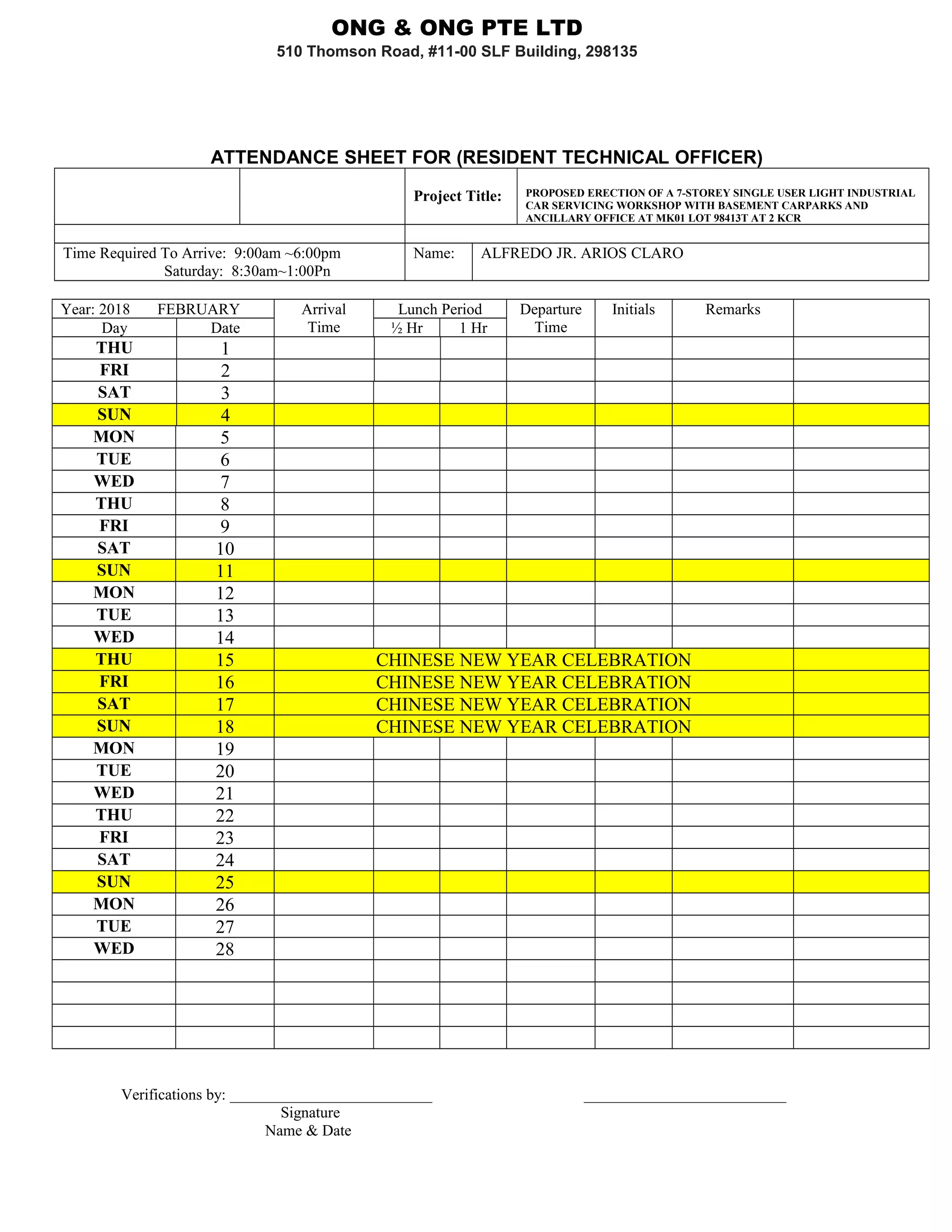 Attendance record aacvjr february 2018 | DOC