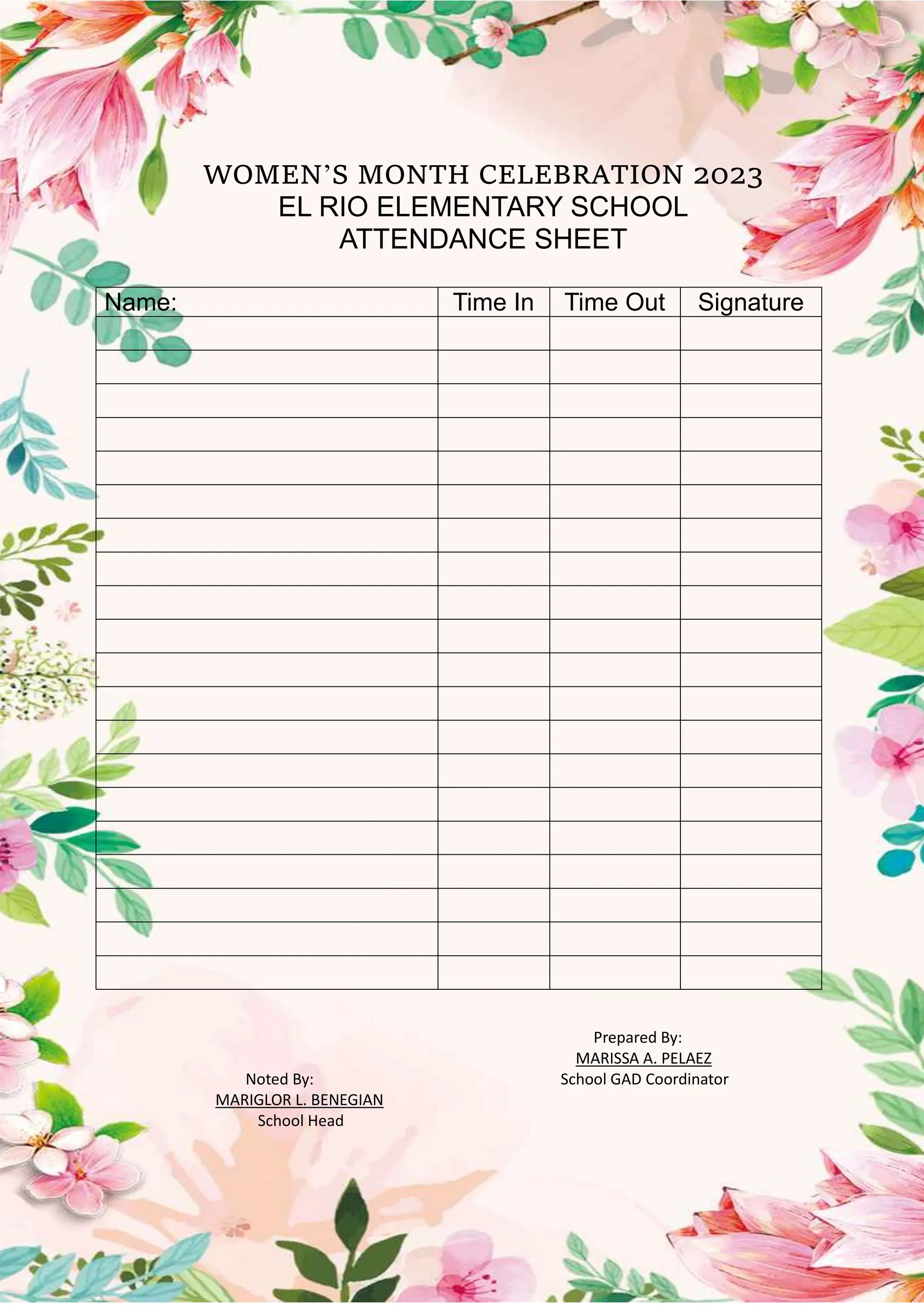 attendance report womens month.docx