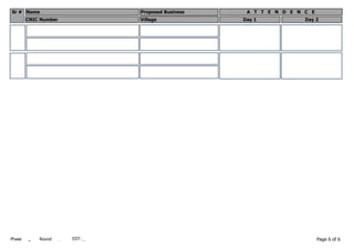 Attendance sheet for ifrc sindh | PPT