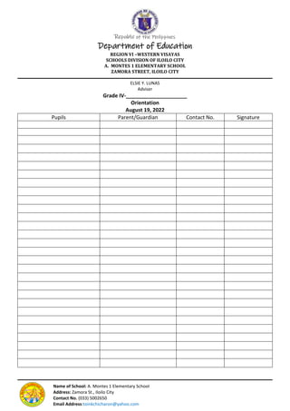 attendance sheets.docx