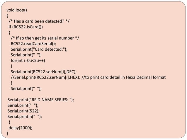 Attendance system using MYSQL with Raspberry pi and RFID-RC522 | PPTX