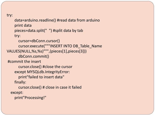 Attendance system using MYSQL with Raspberry pi and RFID-RC522 | PPTX