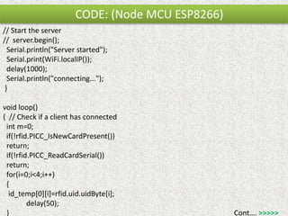 Attendance System using ESP8266(Wi-Fi) with MySQL | PPTX