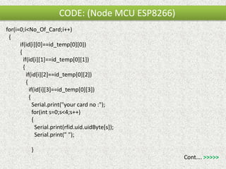 Attendance System using ESP8266(Wi-Fi) with MySQL | PPTX | Programming ...
