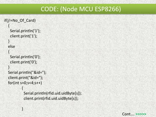 Attendance System using ESP8266(Wi-Fi) with MySQL | PPTX