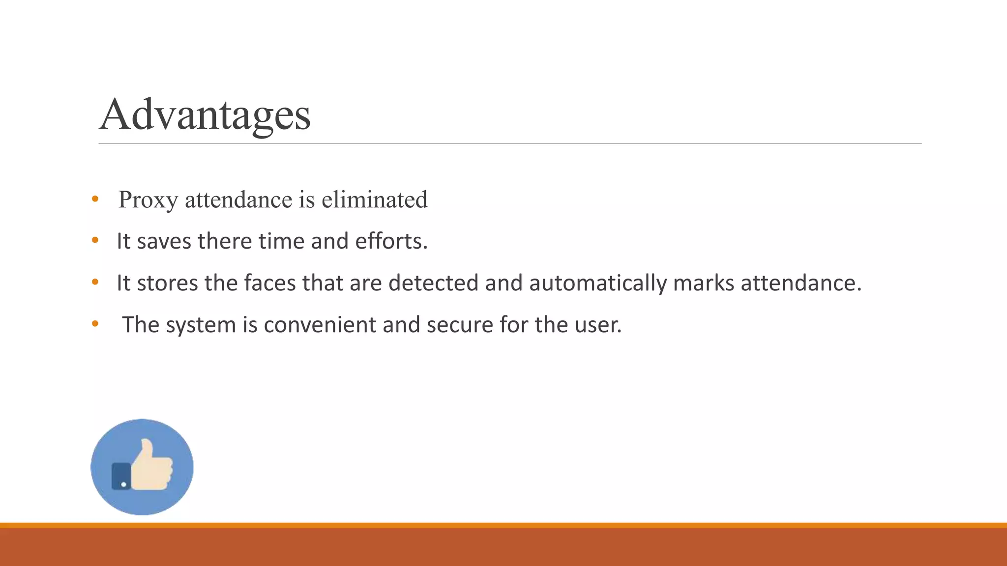 Attendence Management System Using Face Detection Ppt