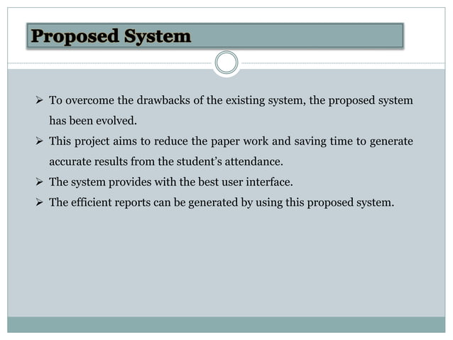 Student Attendance Management System using Barcode | PPTX