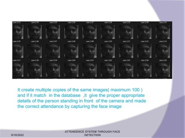 Attendence System Face Detection Ppt