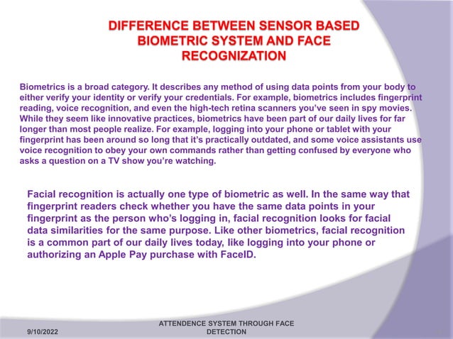 Attendence System Face Detection Ppt