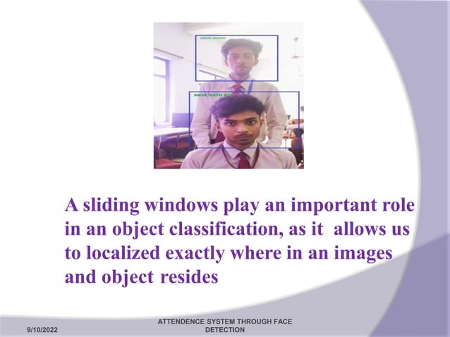 Attendence System Face Detection Ppt