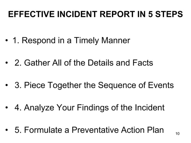 Attending Emergency/Accident and Incident Reporting (With first aid ...