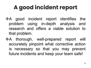 Attending Emergency/Accident and Incident Reporting (With first aid) | PDF