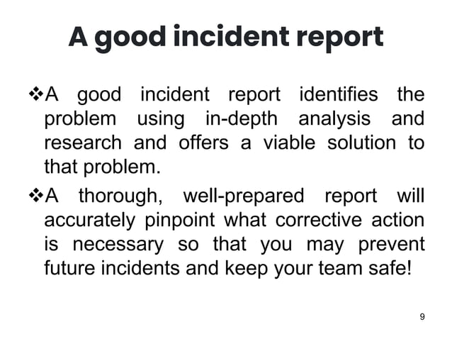 Attending Emergency/Accident and Incident Reporting (With first aid ...