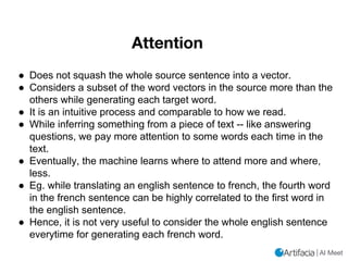 Attention Mechanism in Language Understanding and its Applications | PPTX