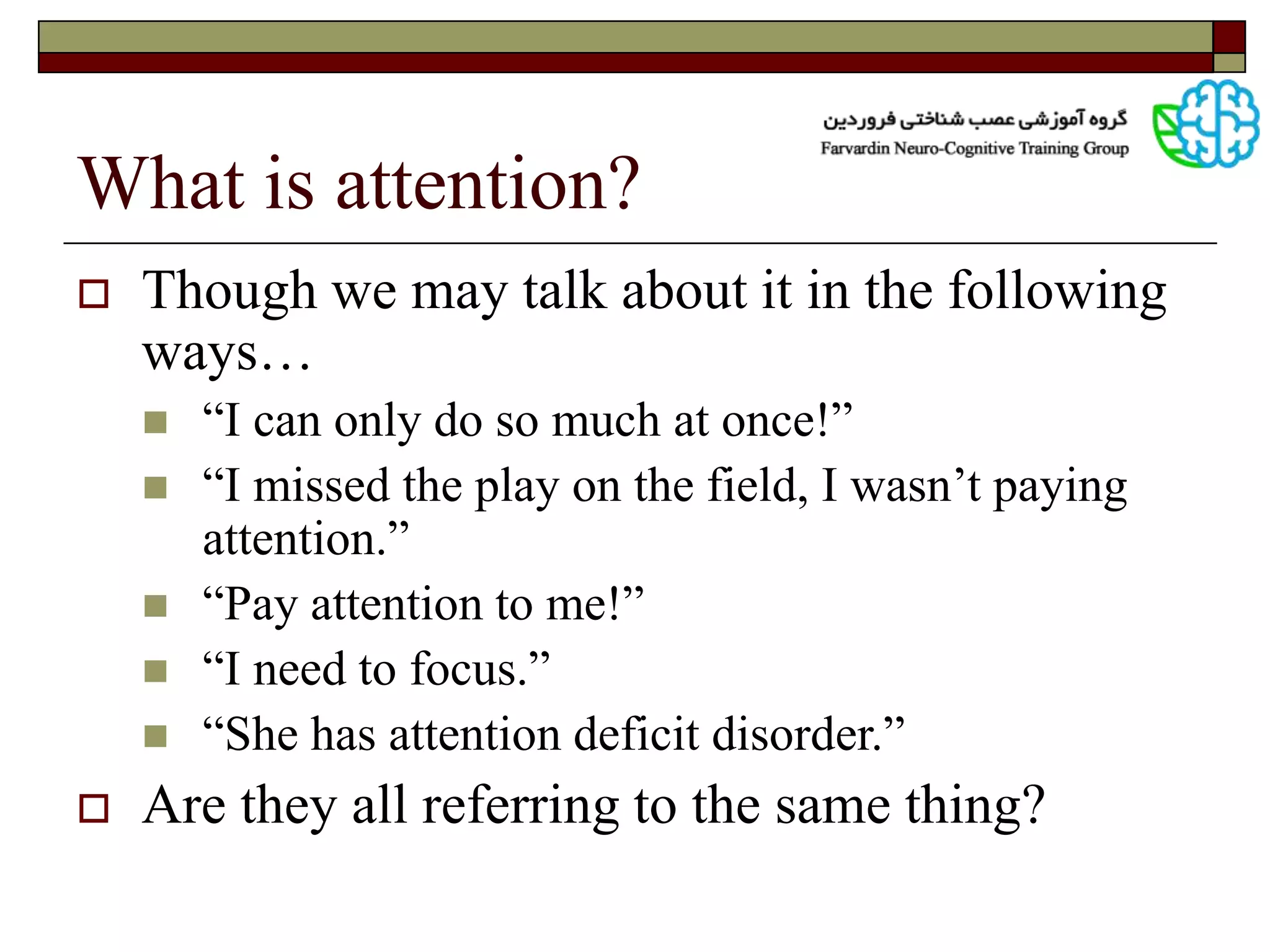 Attention Basics | PPSX