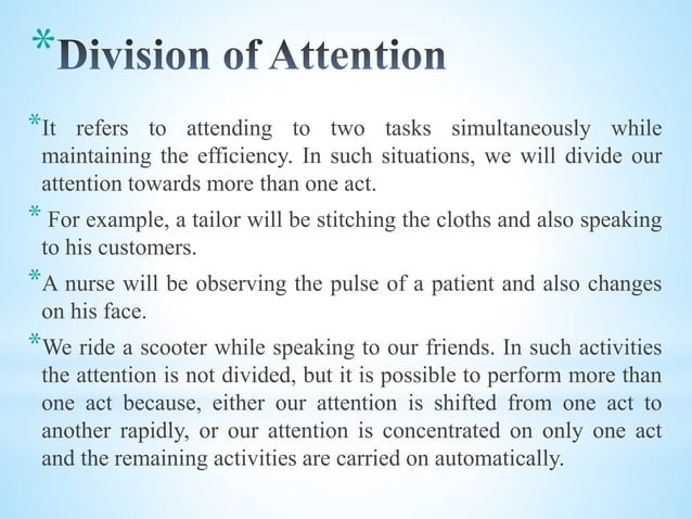 Attention- Cognitive Process- Psychology | PPTX | Science