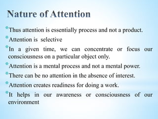 Attention- Cognitive Process- Psychology | PPTX