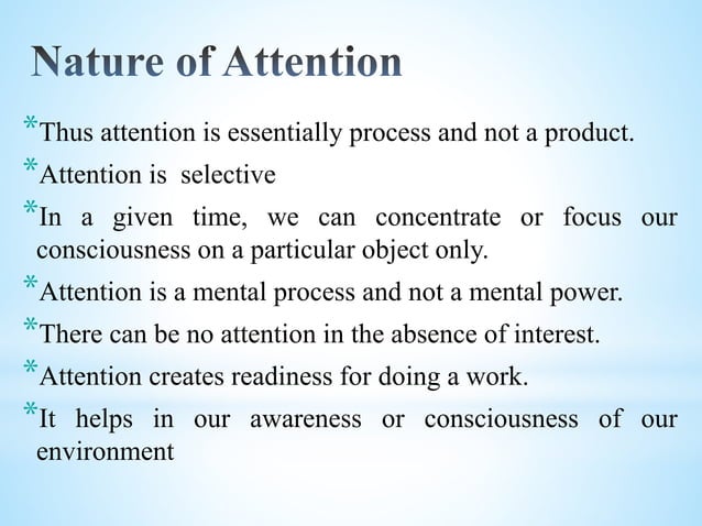 Attention- Cognitive Process- Psychology | PPTX | Science