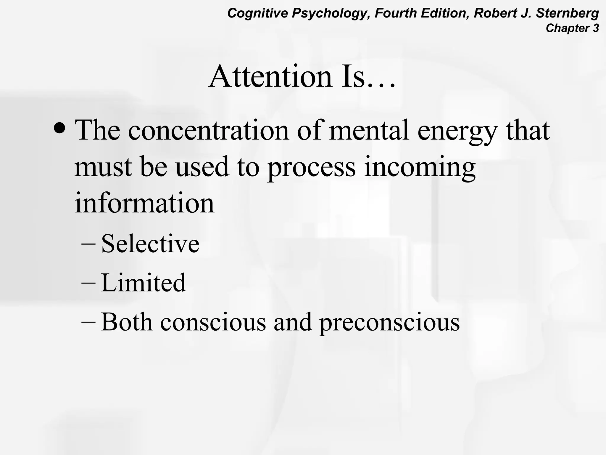 Attention and Consciousness | PPT