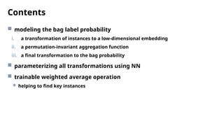 Attention-based Deep Multiple Instance Learningの発表資料 | PPTX | Technology & Computing