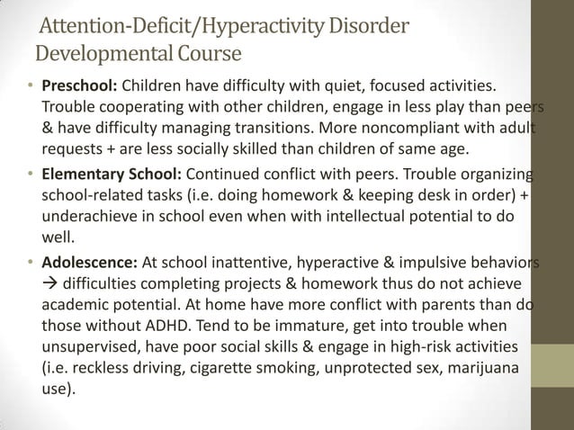 Attention deficit hyperactivity disorder | PPTX