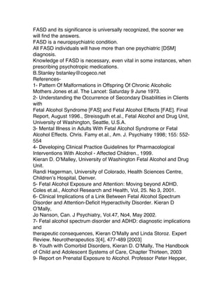 Pharmacological therapies in FASD | PDF