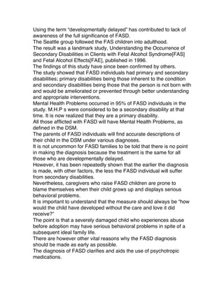 Pharmacological therapies in FASD | PDF