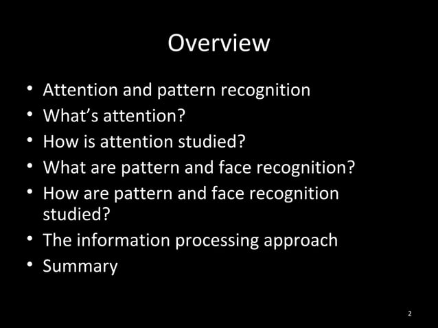 Attention And Pattern Recognition(1) | PPT
