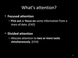 Attention And Pattern Recognition(1) | PPT