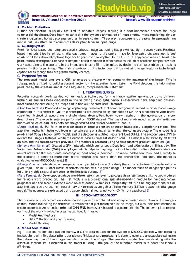 ATTENTION BASED IMAGE CAPTIONING USING DEEP LEARNING | PDF