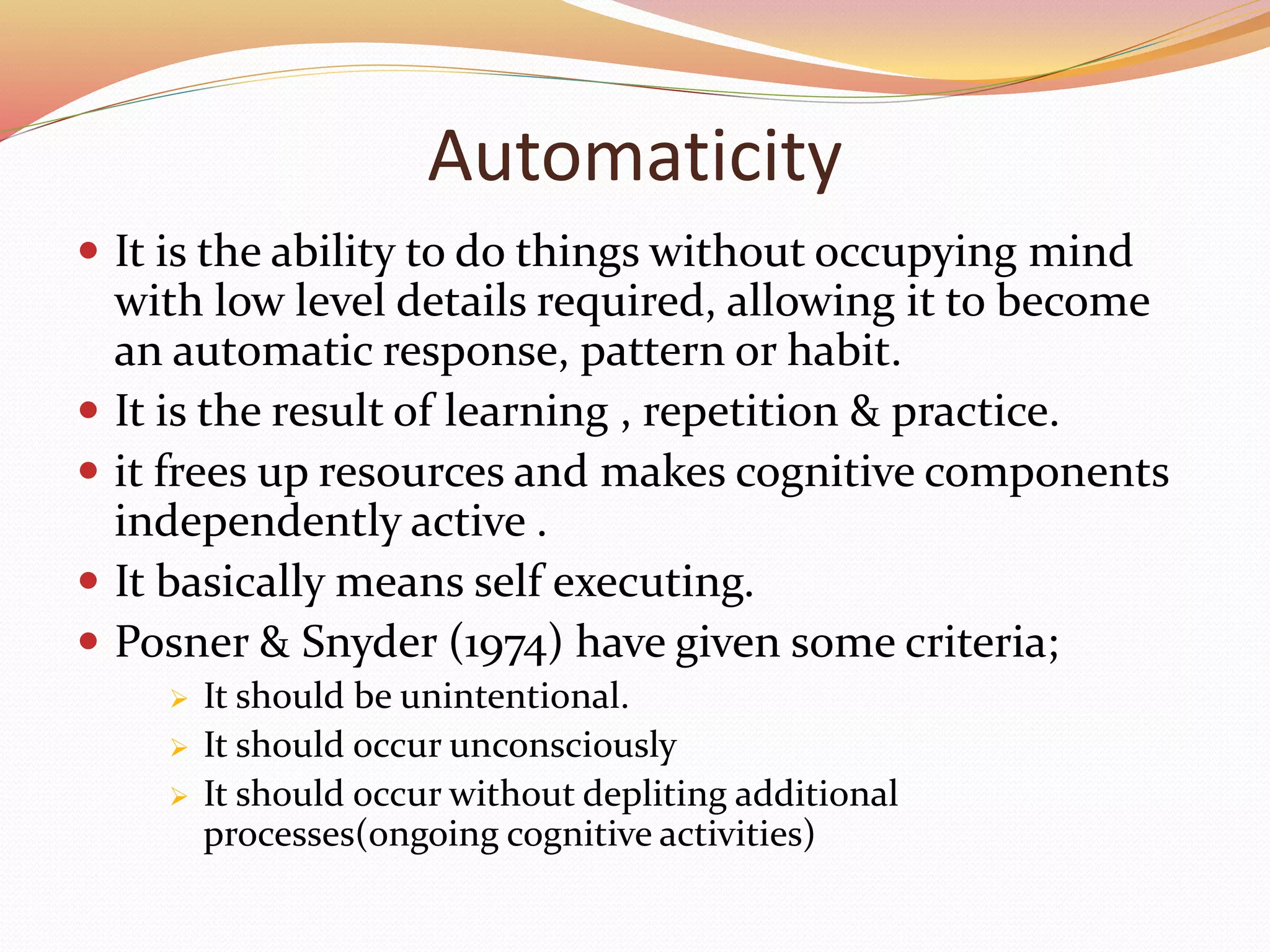 Attention in cognitive Psychology | PPTX