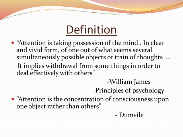 Attention in cognitive Psychology | PPTX | Digital Audio | Computer ...